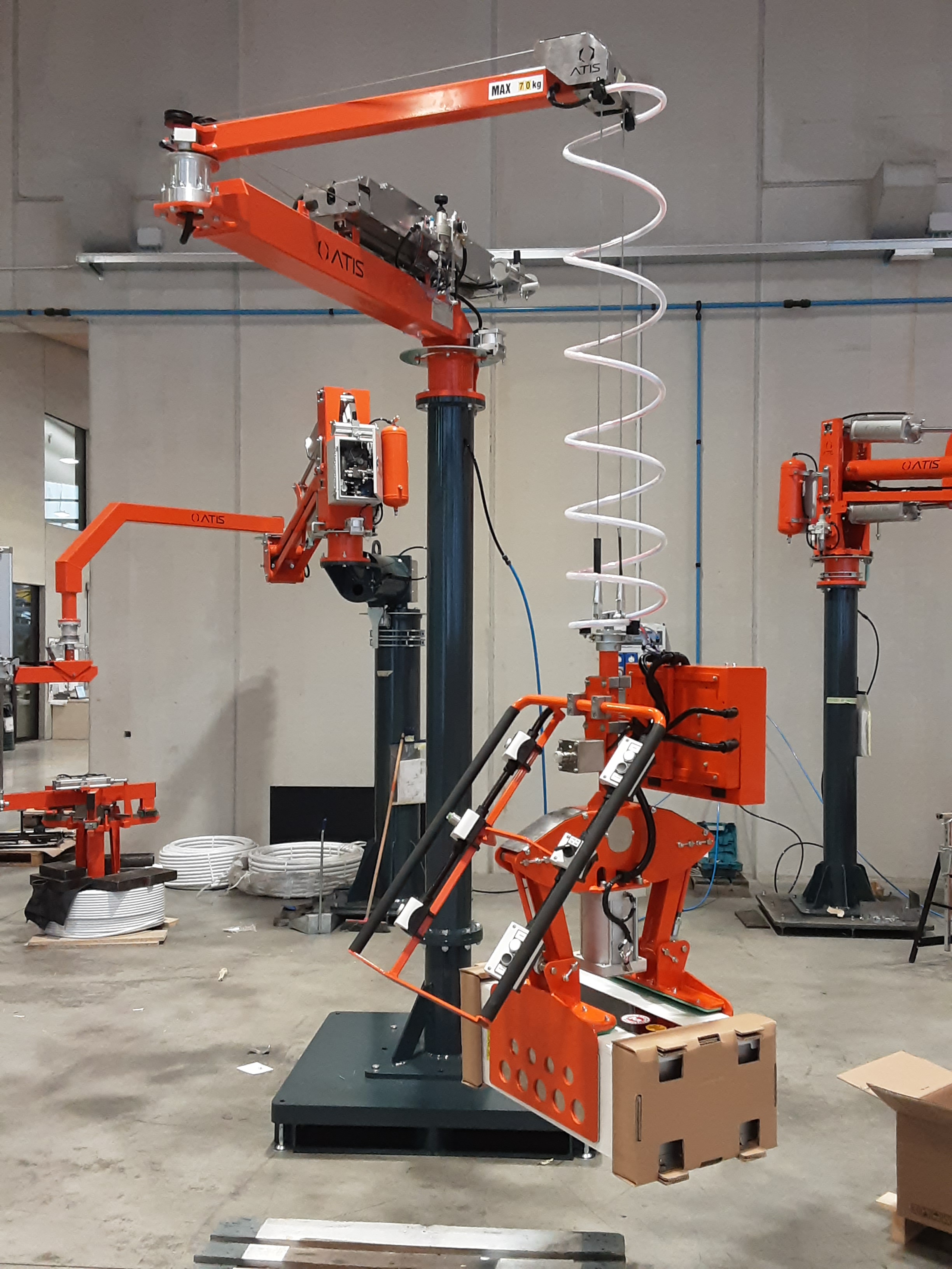 ATIS industrial pneumatic manipulators with boiler lifting gripper ...