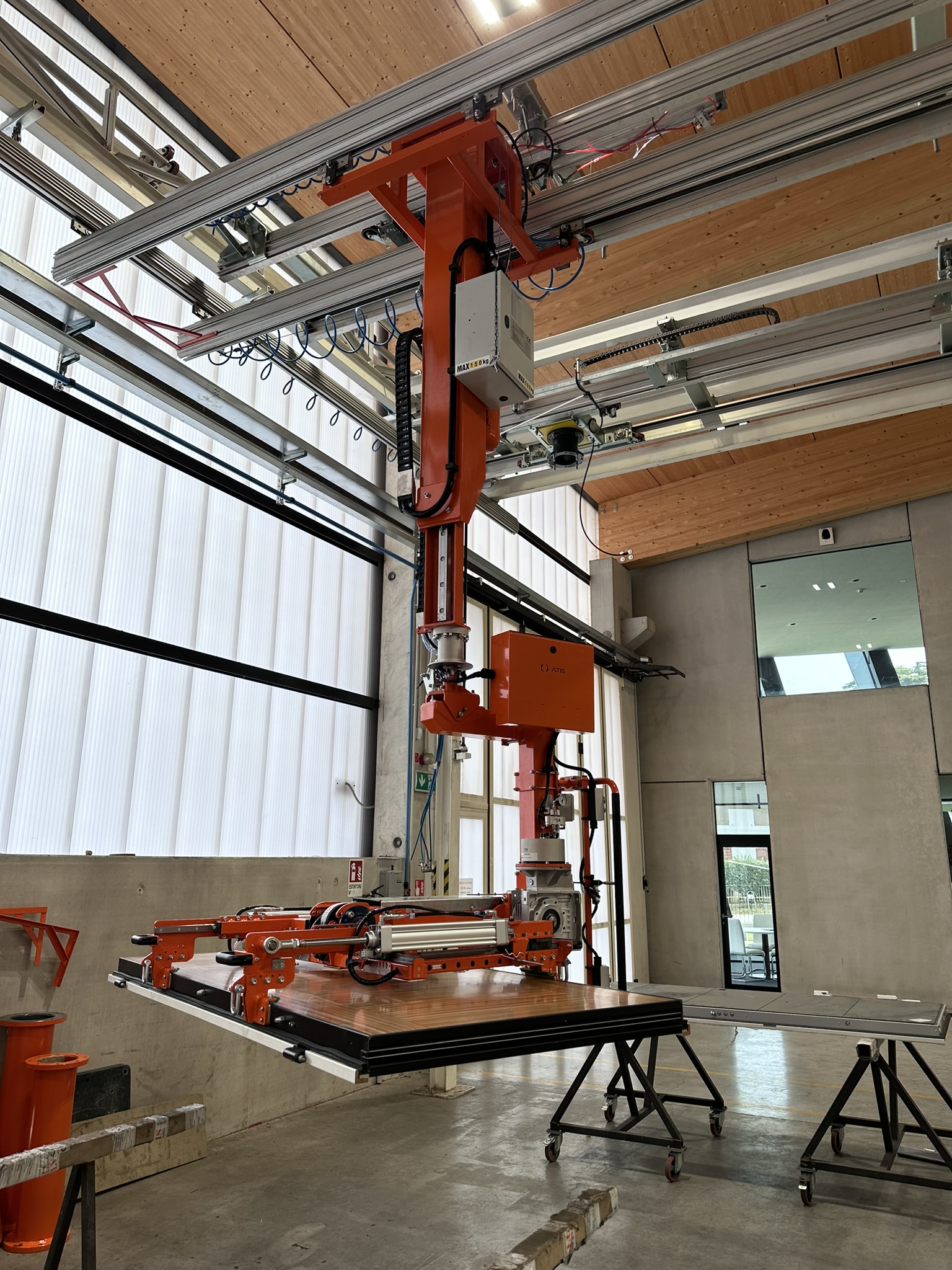 ATIS industrial pneumatic manipulators with door gripper, door handling ...